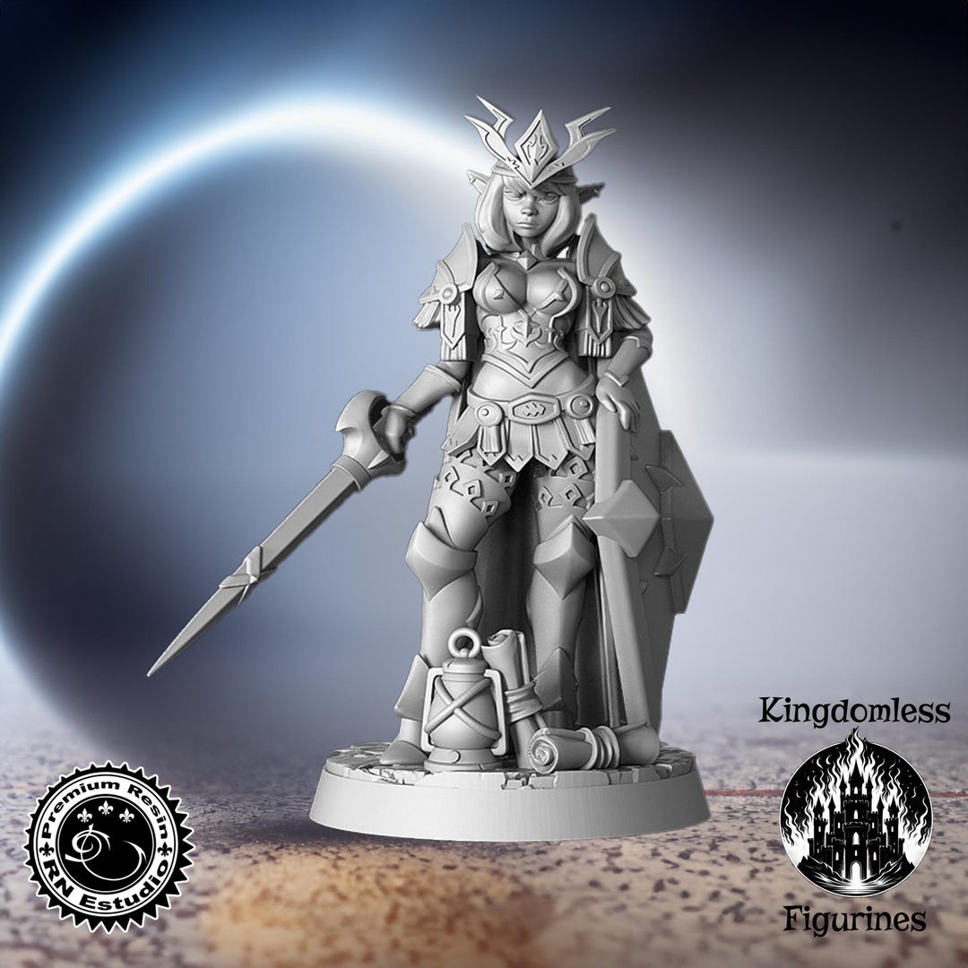 Elven Warrior Princess Miniature | Resin RPG Figurine, RN Estudio - Etsy