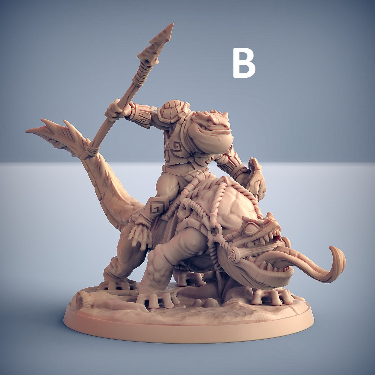 Frog Salamander Riders Dnd Miniature Tabletop RPG Dnd Mini | Etsy