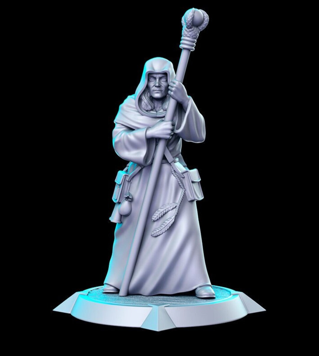 Human Mage Dnd Miniature, Tabletop RPG Dnd Mini, D&D Figurines, Fantasy ...