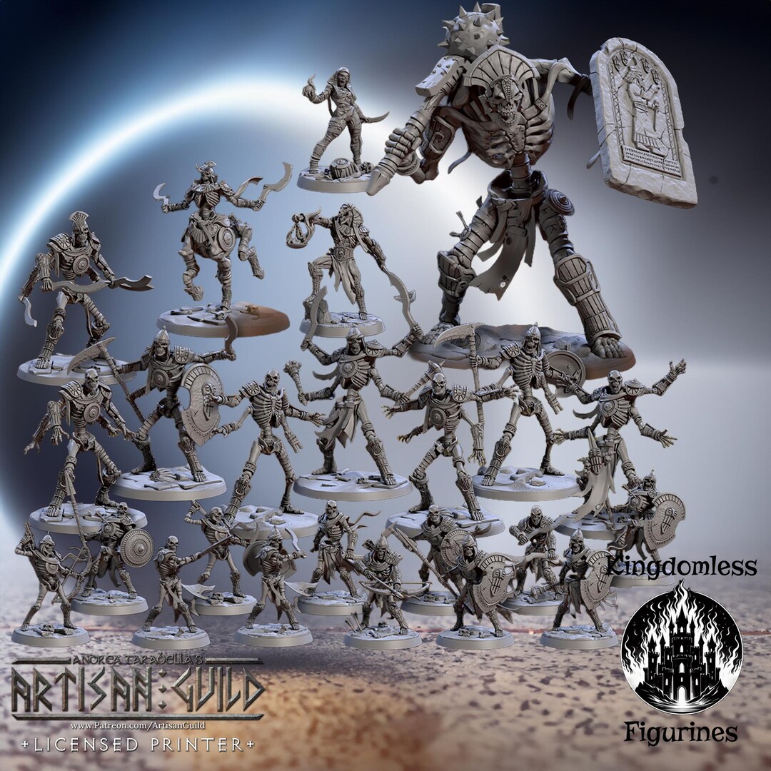 Tombsworn Skeletons Miniature Set: Dnd RPG Miniatures, Artisan Guild ...