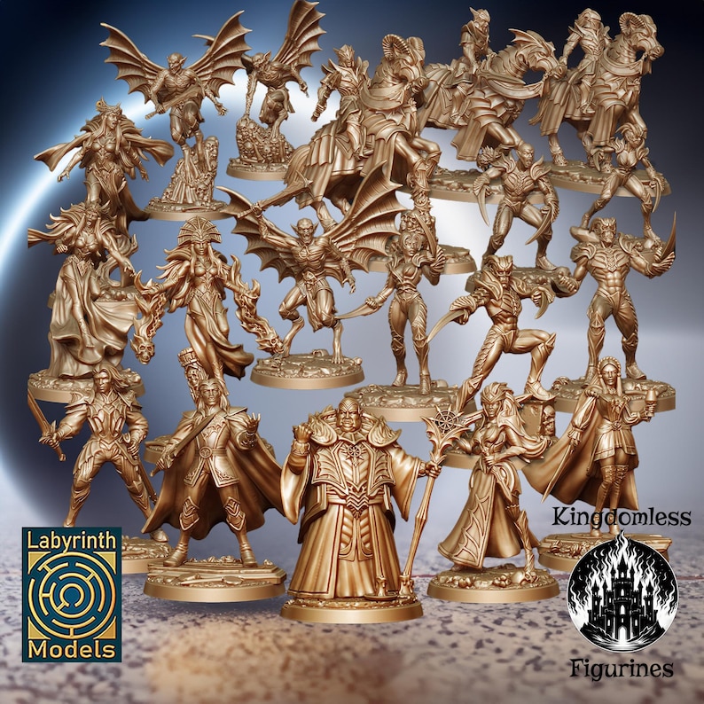 Vampire Miniatures Full Set: Labyrinth Models, Dnd RPG Figures - Etsy
