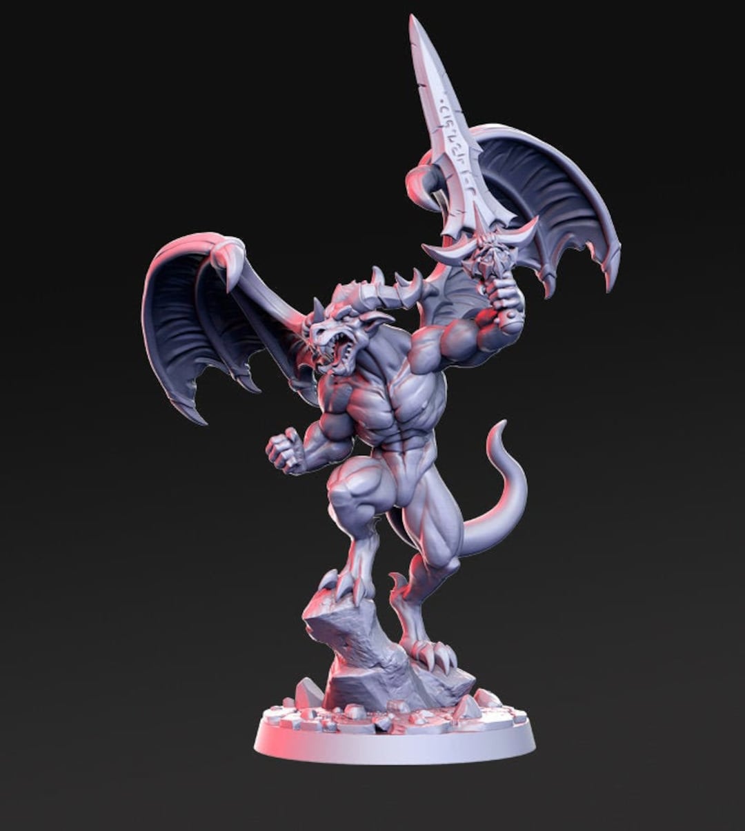 Winged Demon Dnd Miniature | Dnd Tabletop RPG Mini | D&D Figurines ...