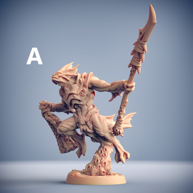 Fishfolk Warrior Dnd Miniature Dnd Tabletop RPG Mini D&D - Etsy