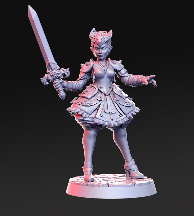 Female Elf Swordswoman Dnd Miniature Dnd Tabletop RPG Mini - Etsy