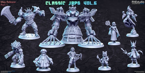 Classic JRPG Vol. 5 Set Dnd Miniature Tabletop RPG Dnd Mini | Etsy