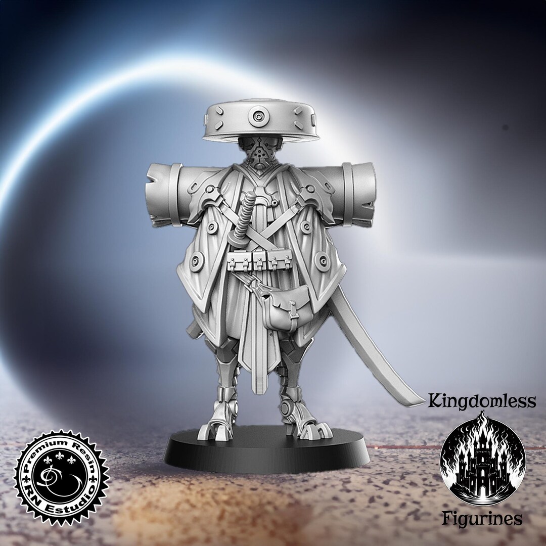 Robot Samurai, Tabletop RPG Dnd Mini, D&D Figurines, Fantasy Gaming and ...