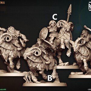 Dwarven Ram Riders Dnd Miniature | Tabletop RPG Dnd Mini | D&D ...