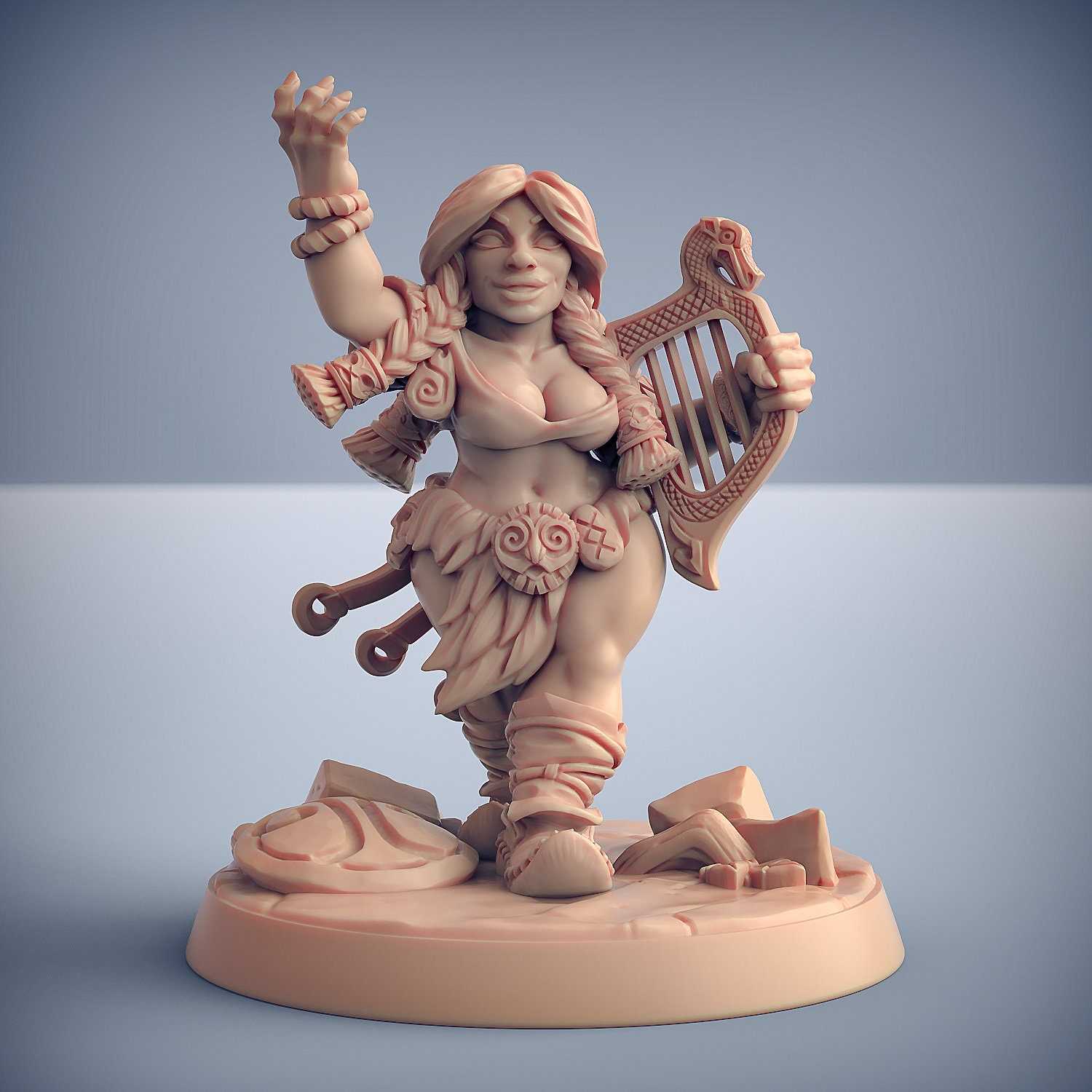Dwarven Bard Pinup Dnd Miniature Tabletop RPG Dnd Mini D&D - Etsy