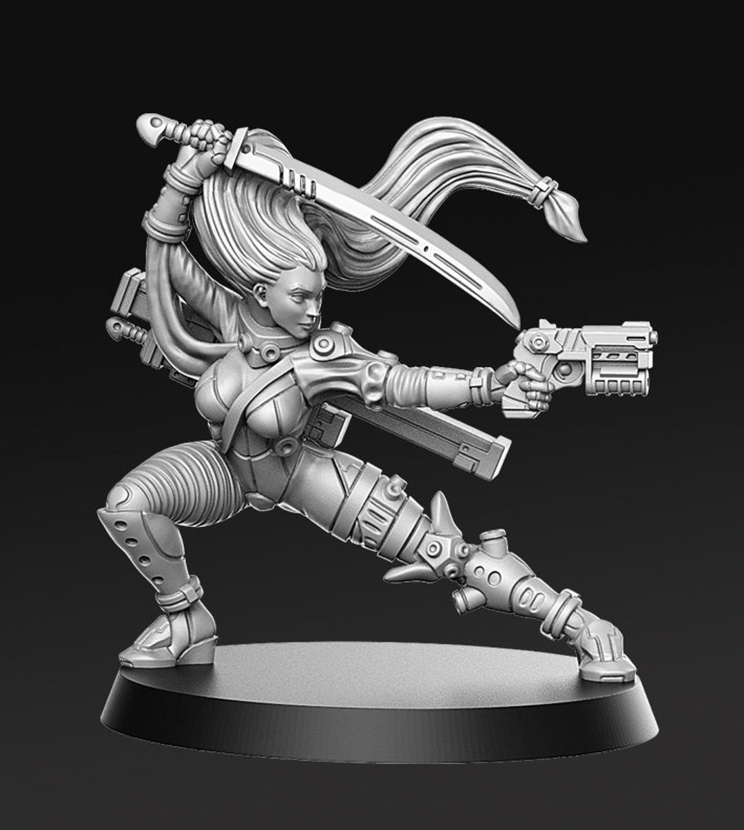 Cyborg Assassin Mini Dnd Tabletop RPG Miniature D&D Figurines ...