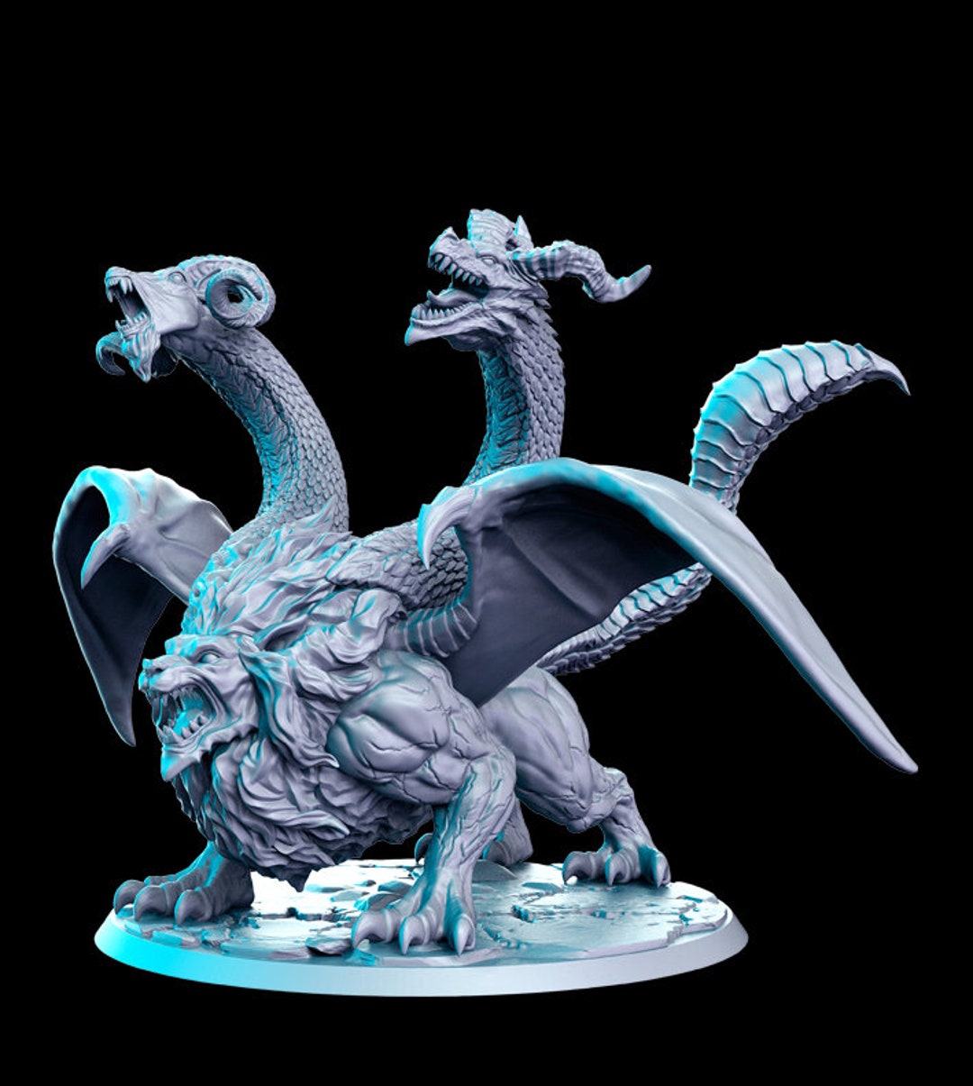 Chimaeria Dnd Miniature, Tabletop RPG Dnd Mini, D&D Figurines, Fantasy ...