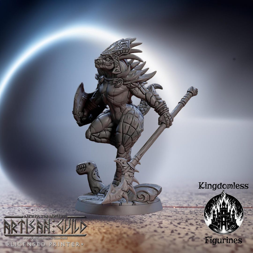 Female Lizardman Pinup Dnd Miniature | Tabletop RPG Dnd Mini | D&D ...