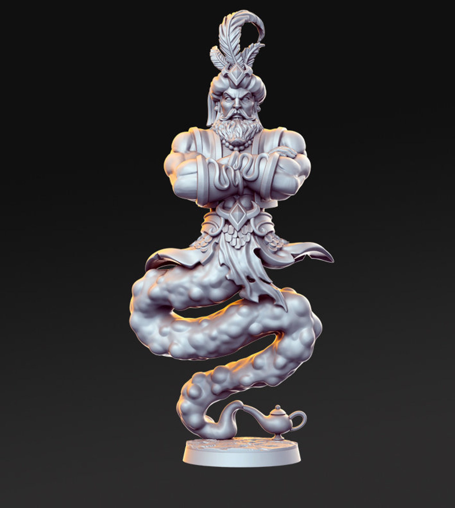 Male Djinn Dnd Miniature Tabletop RPG Dnd Mini D&D - Etsy