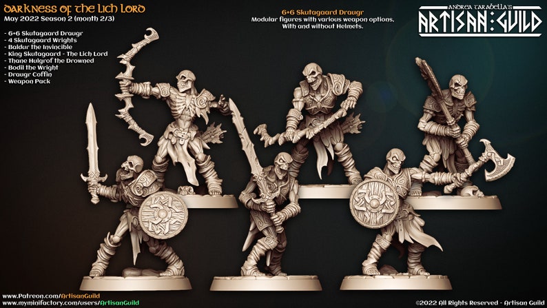 Lich Lord Miniature Set | Artisan Guild Dnd RPG Miniatures - Etsy