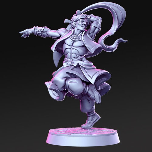 Dnd Djinn Male Mini Genie Tabletop RPG Miniature D&D - Etsy