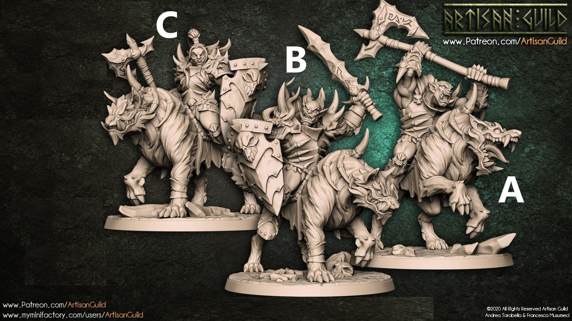 Orc Worg Rider Mini DnD Tabletop RPG Miniature D&D | Etsy