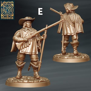 Musketeer Swordsmen Dnd Miniature, Tabletop RPG Dnd Mini, D&D Figurines ...