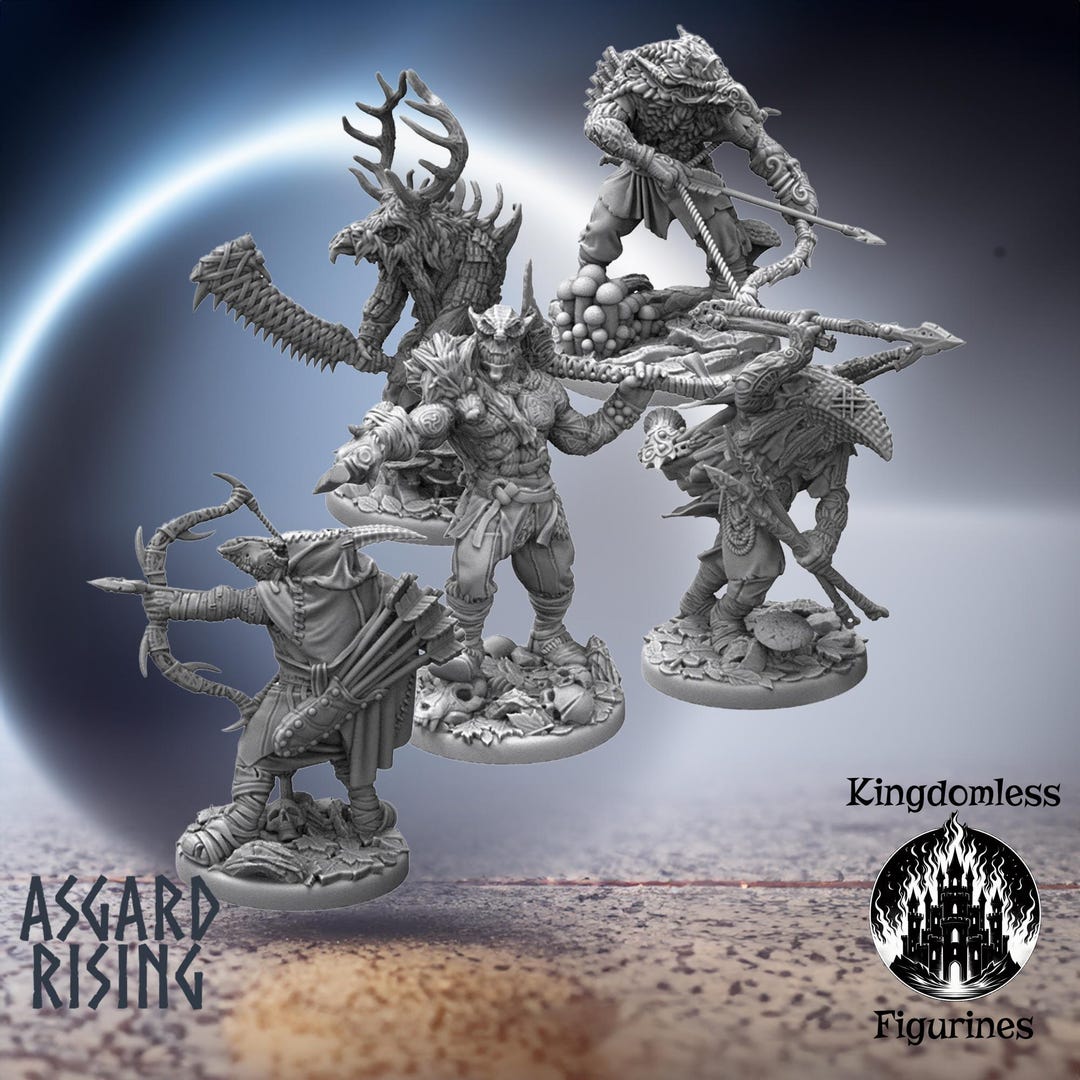 Viking Hunters DND Miniature | Dnd Tabletop RPG Mini | D&D Figurines ...