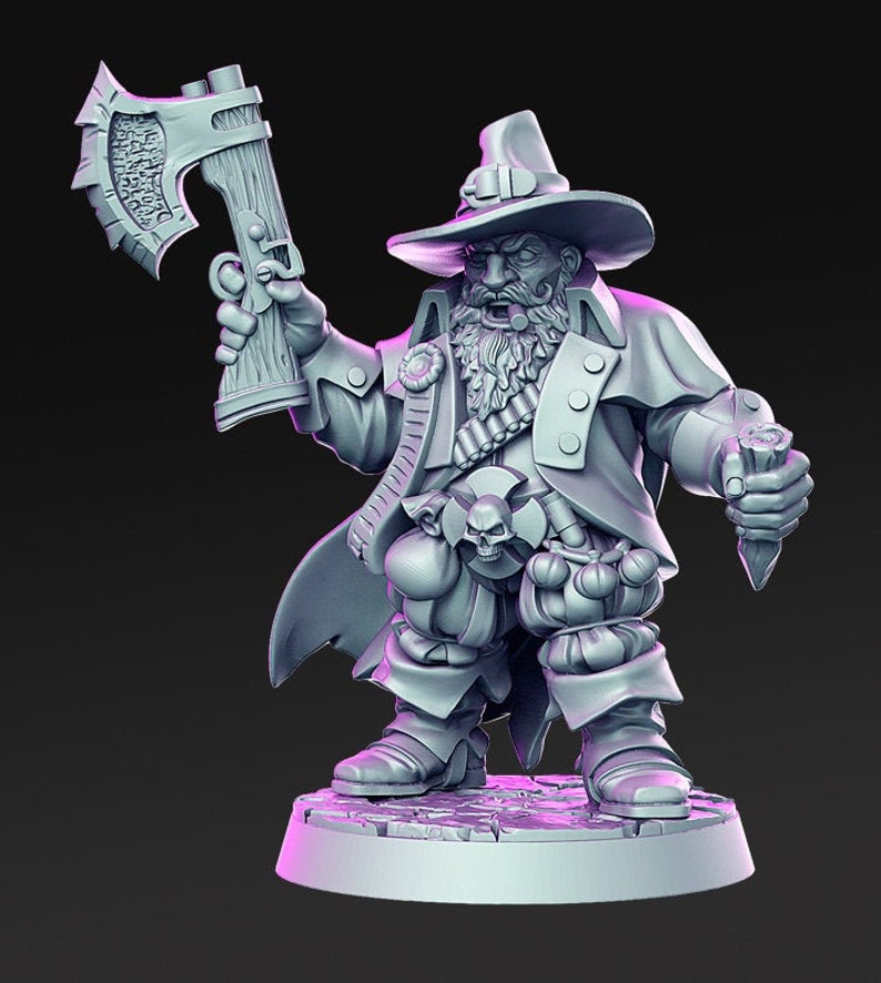 Dwarf Monster Hunter Mini Dnd Tabletop RPG Miniature D&D - Etsy