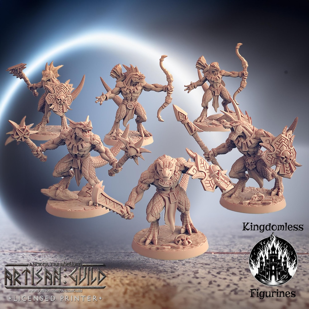 Lizardfolk Fighter Mini | Dnd Tabletop RPG Miniature | D&D Figurines ...