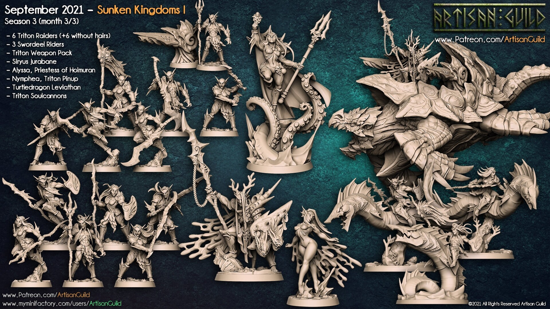 Sea Elf Pinup Dnd Miniature Tabletop RPG Dnd Mini D&D - Etsy