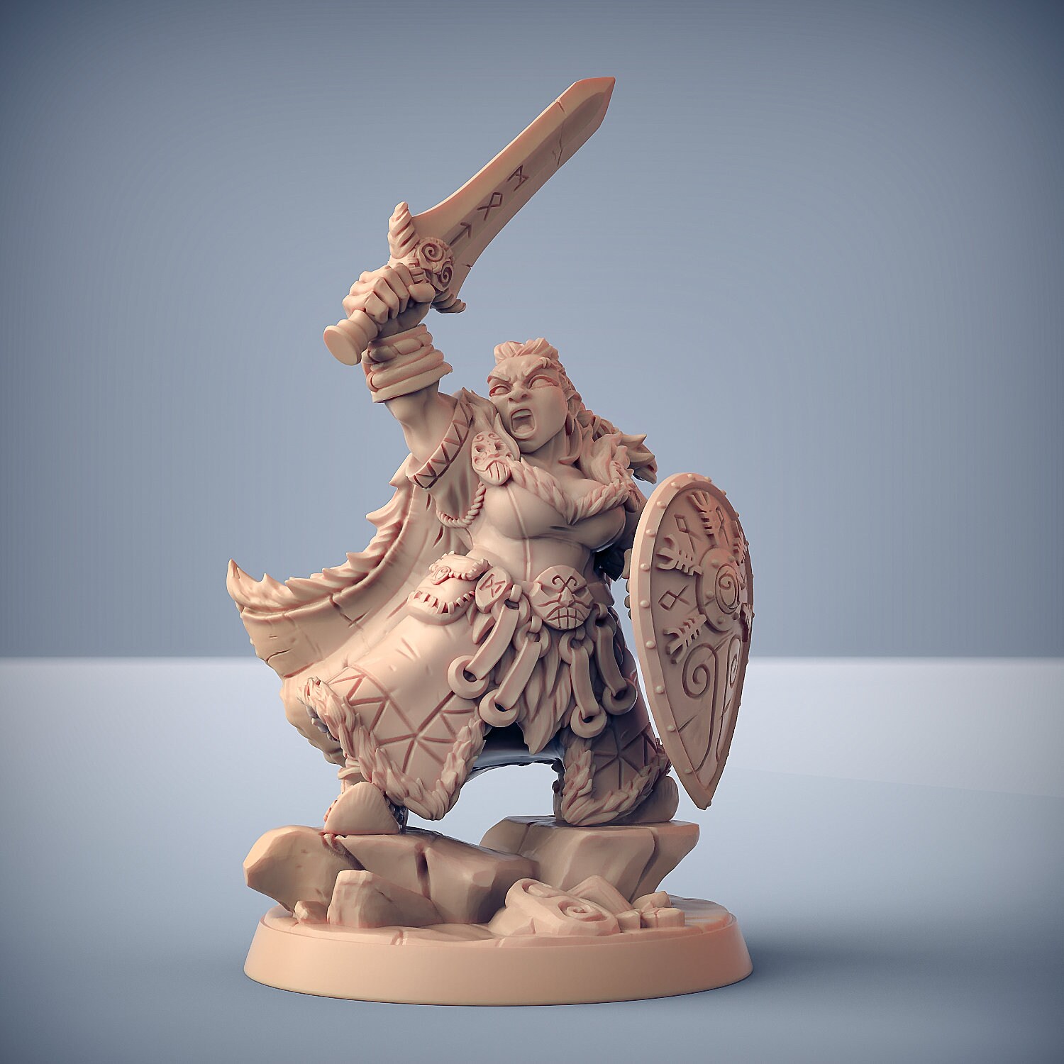 Female Dwarven Champion Dnd Miniature Tabletop RPG Dnd Mini - Etsy
