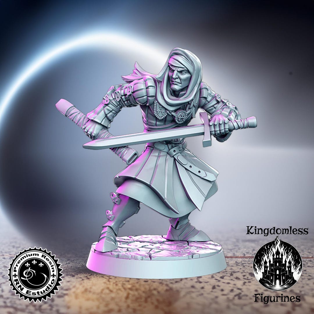 Male Human Blademaster Dnd Miniature | Tabletop RPG Dnd Mini | D&D Figurines | Fantasy Gaming ...