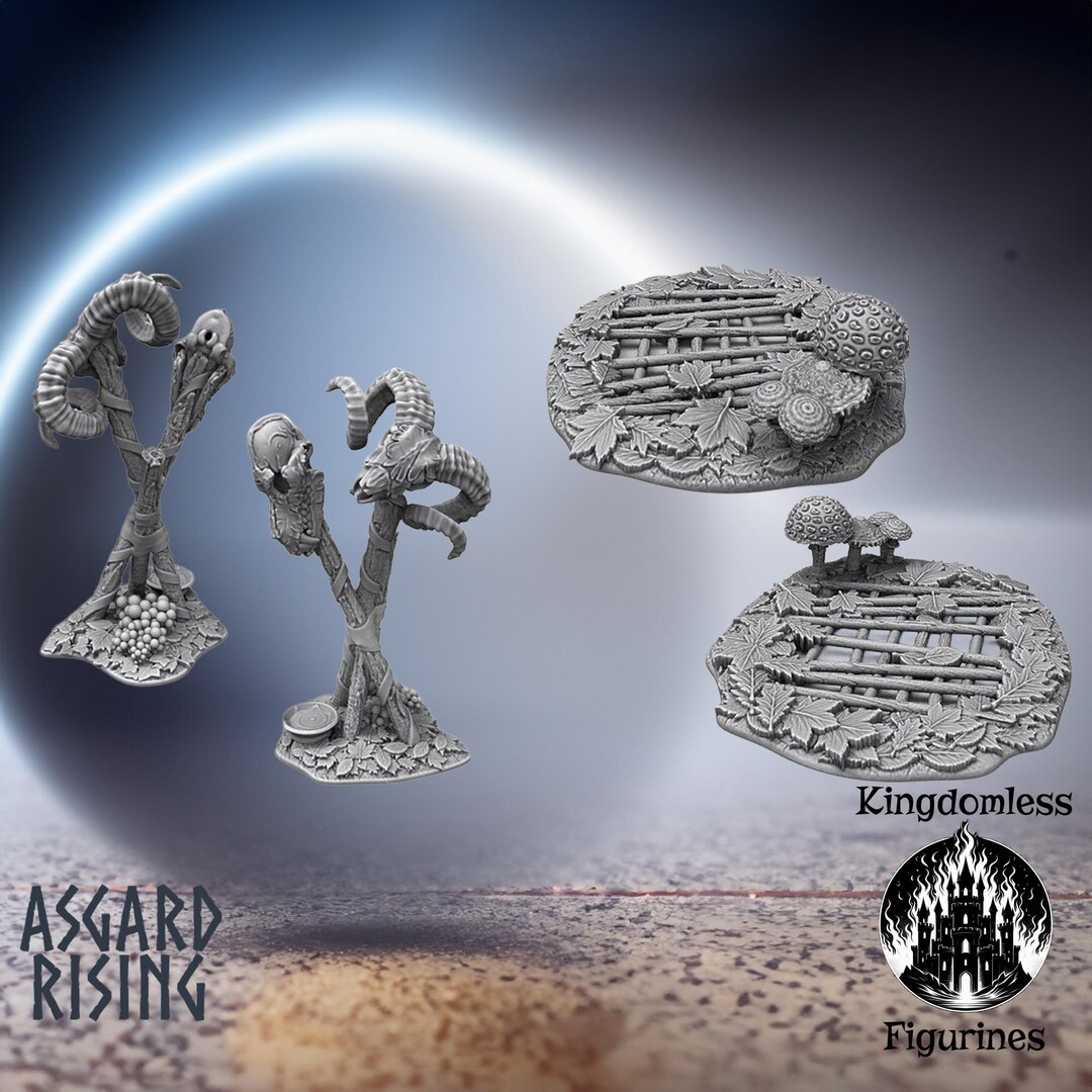 Wolf Door and Forest Totem Terrain | Dnd Camp Set, Asgard Rising - Etsy