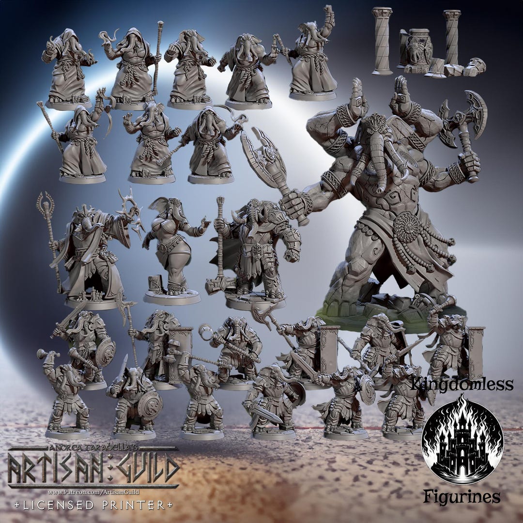 Elephorium Ivory Sentinels Full Set Dnd Miniature, Tabletop RPG Dnd ...