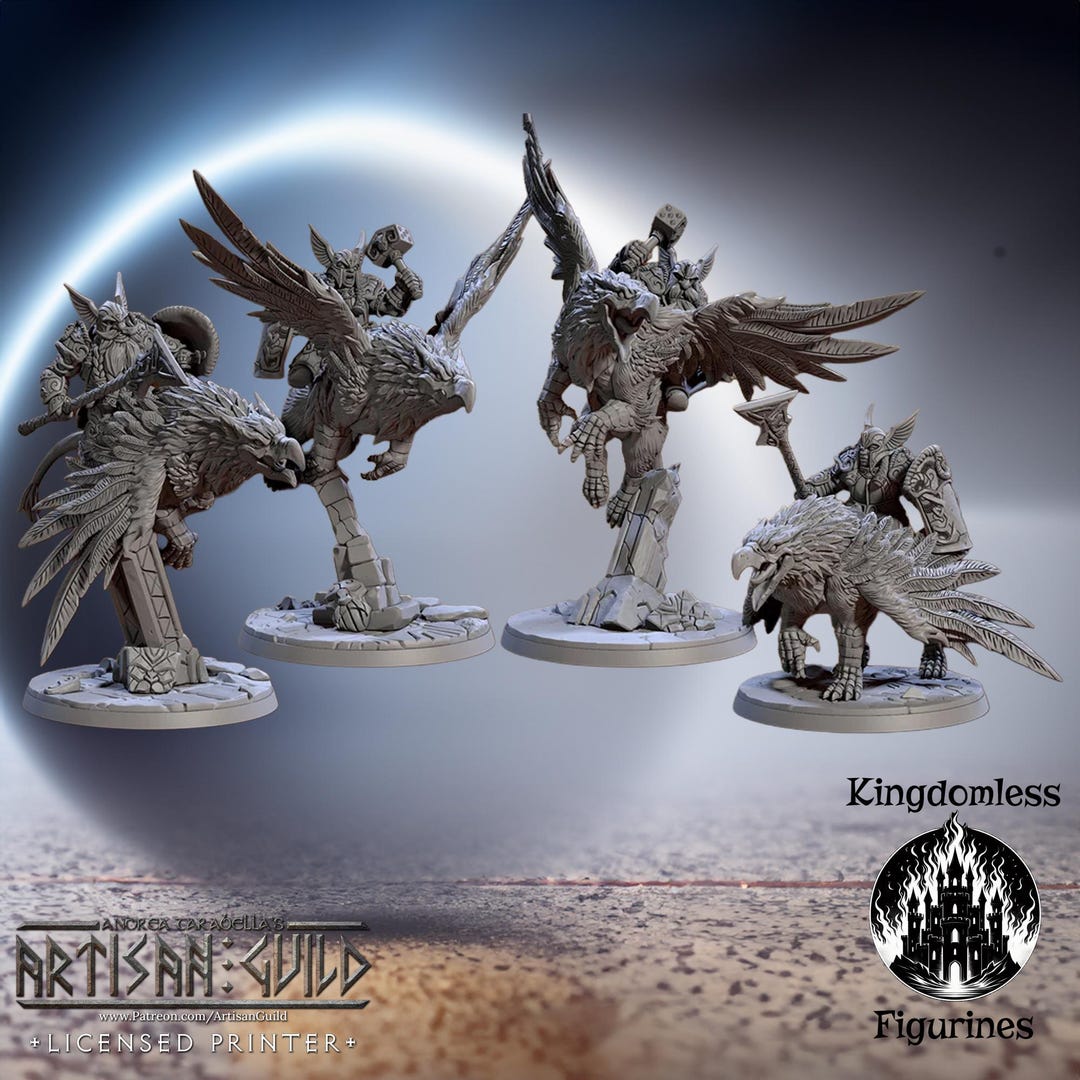 Dwarven Gryphon Riders Miniature | Dnd Tabletop RPG, Artisan Guild - Etsy