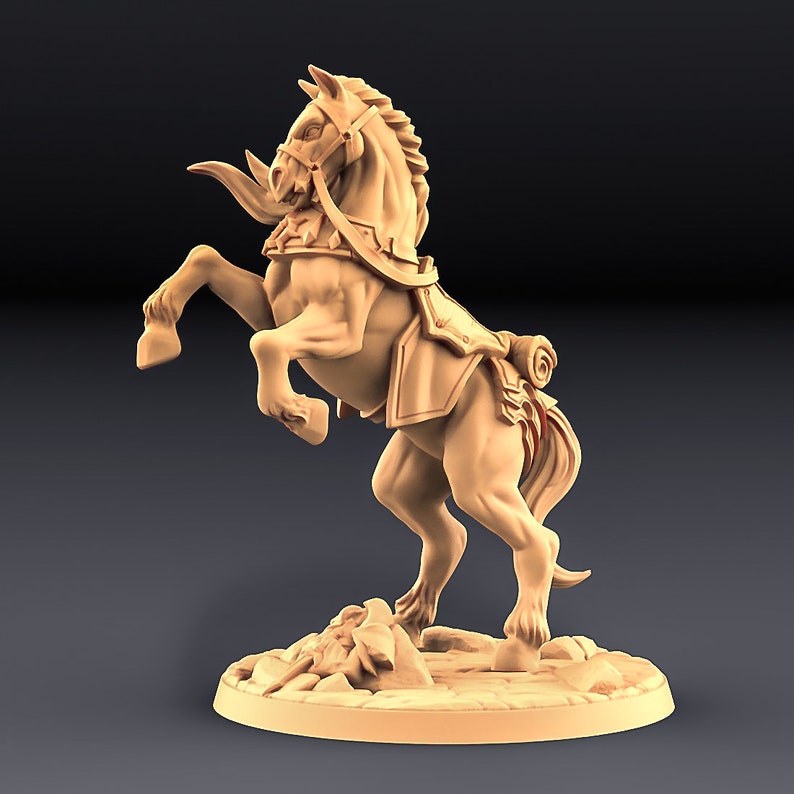 Dnd Human Male Warrior Warhorse Gryphon Mount Mini Tabletop - Etsy