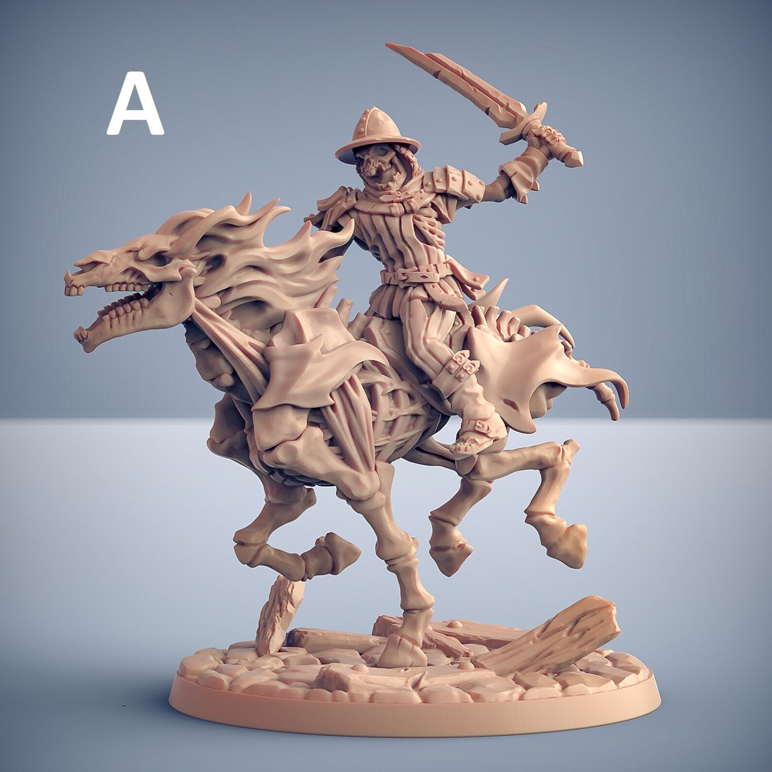 Undead Skeleton Horse Rider Dnd Miniature Tabletop RPG Mini - Etsy