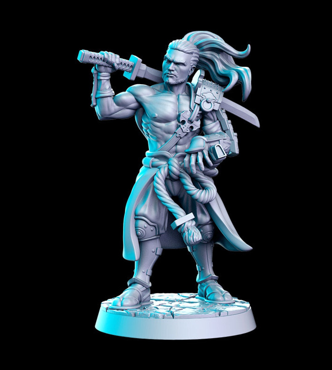 Wandering Ronin Swordsman Dnd Miniature, Tabletop RPG Dnd Minim, D&D ...