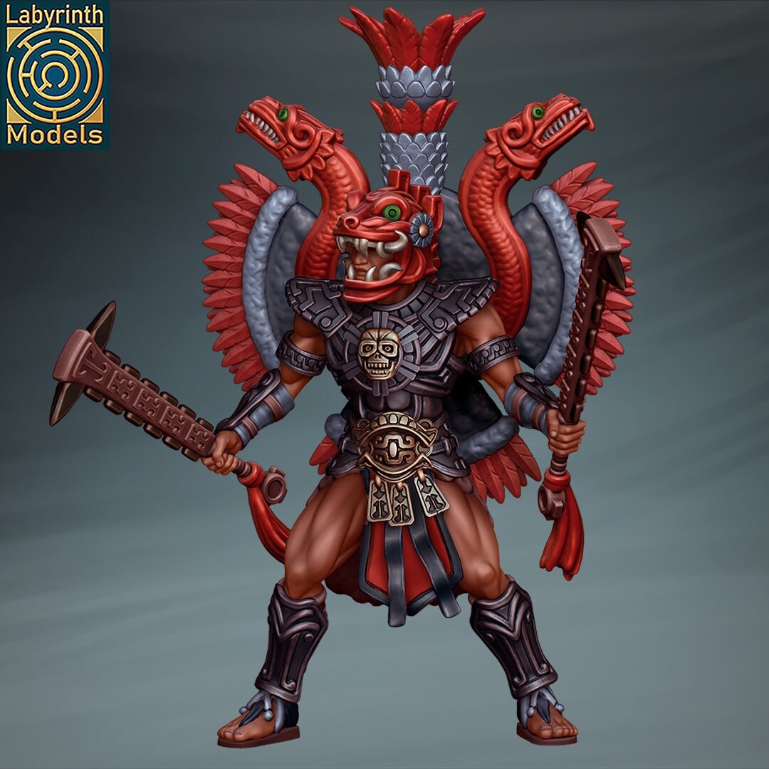 Aztlan Dynasty Full Set, Gray Resin Dnd Miniatures, Tabletop RPG ...