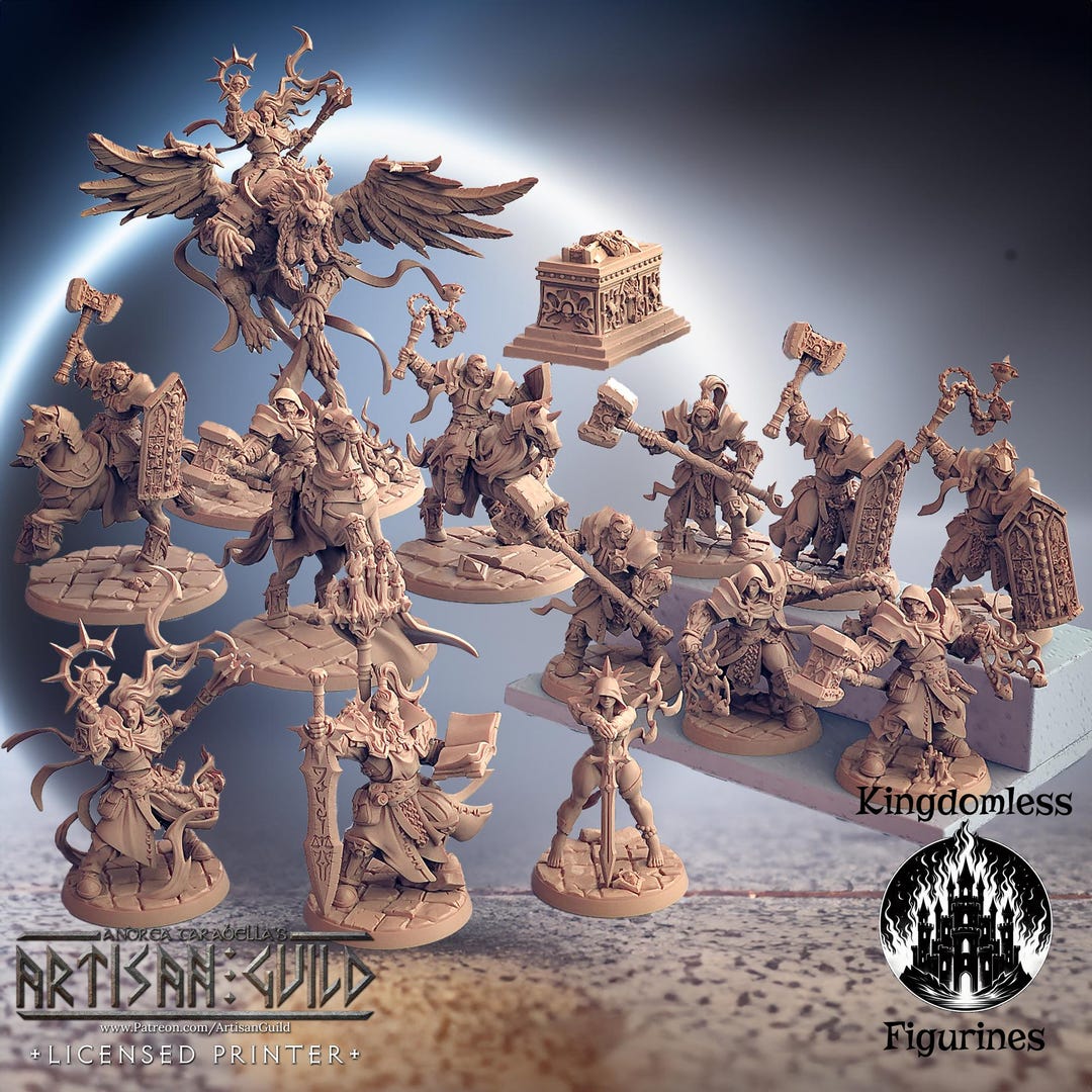 Requiem Brotherhood Miniature Set: Artisan Guild Dnd Miniatures - Etsy