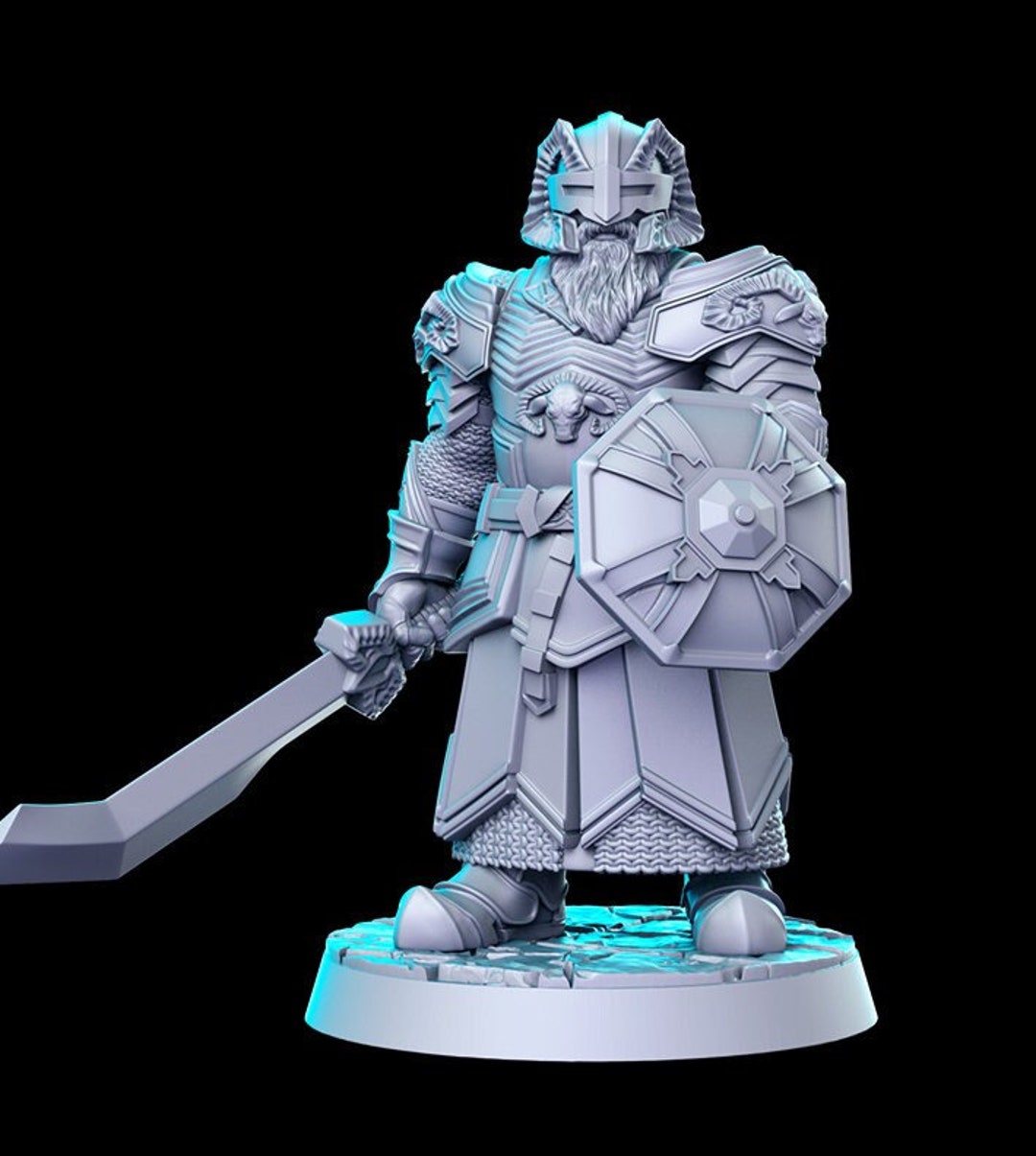 Dwarf Swordsman Dnd Miniature Tabletop RPG Dnd Mini D&D - Etsy