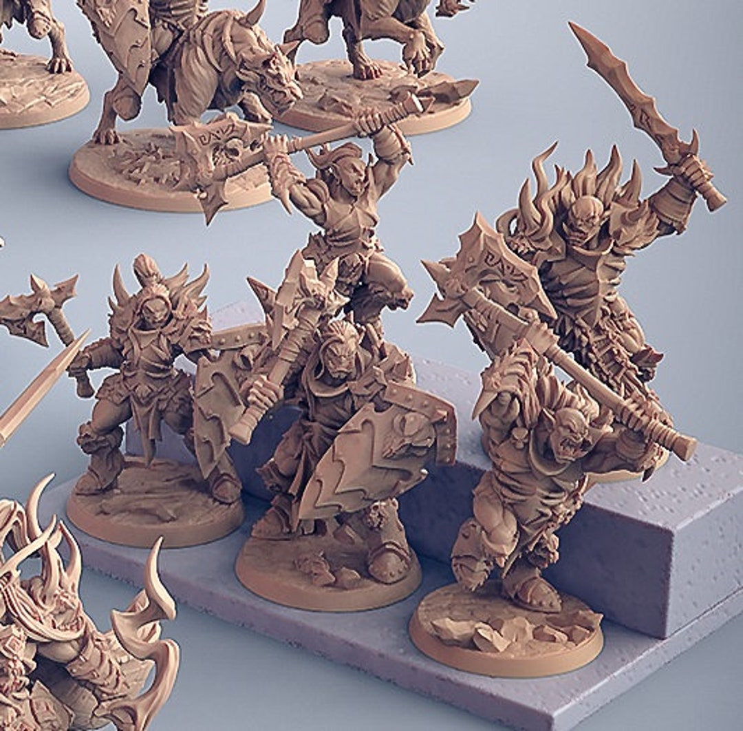 Orc Warrior Mini Dnd Tabletop RPG Miniature D&D Figurines Pathfinder ...