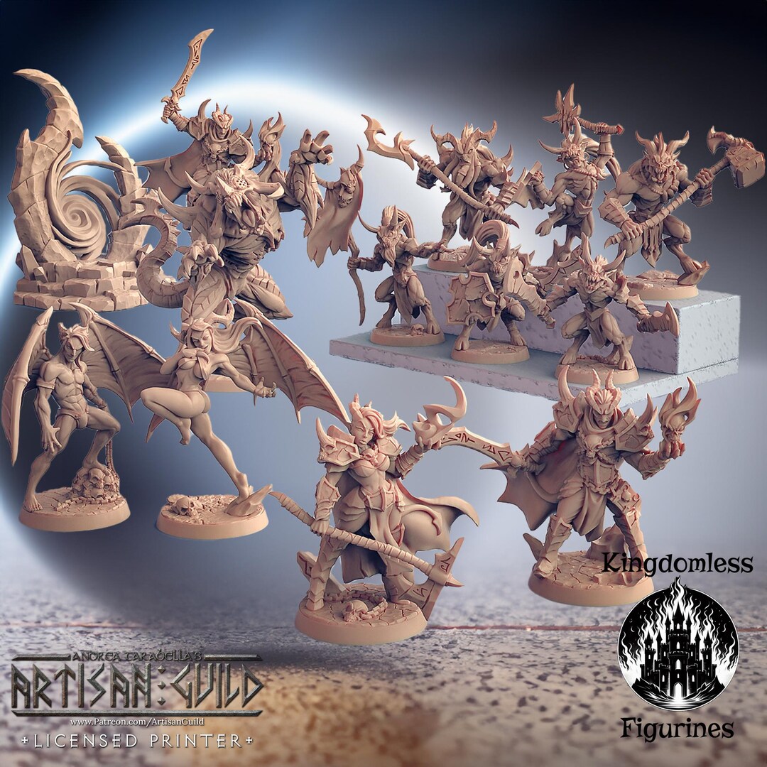 Abyss Demons Miniature Set | Artisan Guild Dnd, Pathfinder RPG - Etsy