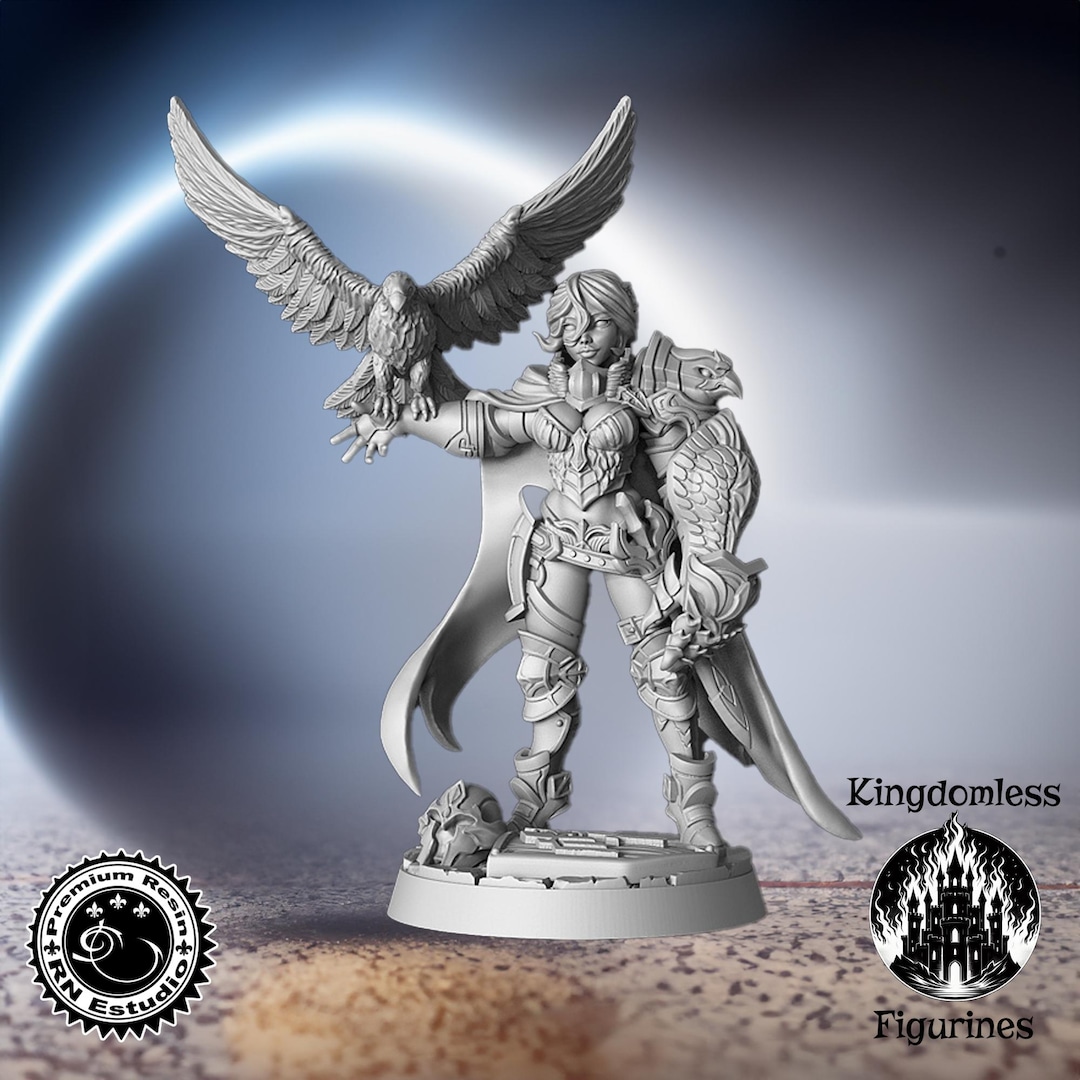 Female Falconer Knight Miniature | Resin Dnd Figurine, RN Estudio - Etsy UK