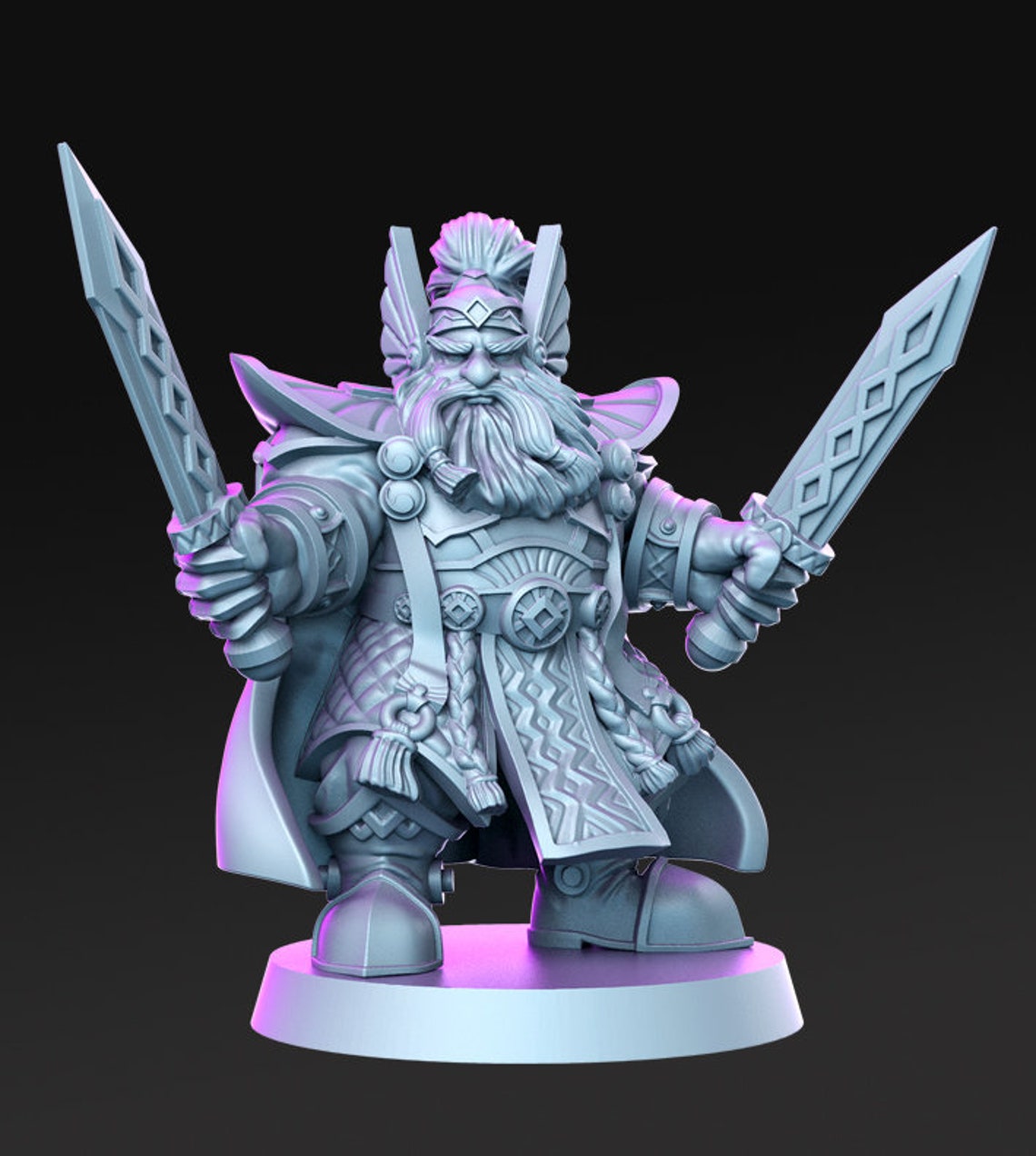 Dnd Dwarf Male Knight Mini Tabletop RPG Miniature D&D - Etsy