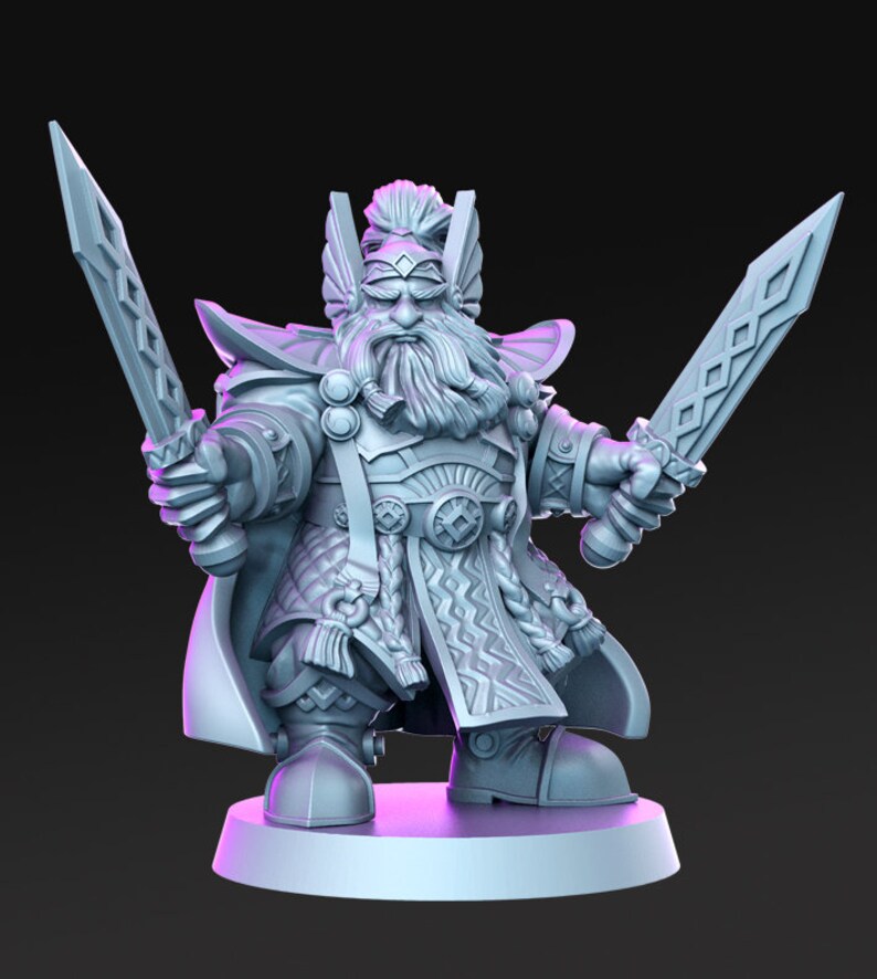 Dnd Dwarf Male Knight Mini Tabletop RPG Miniature D&D - Etsy