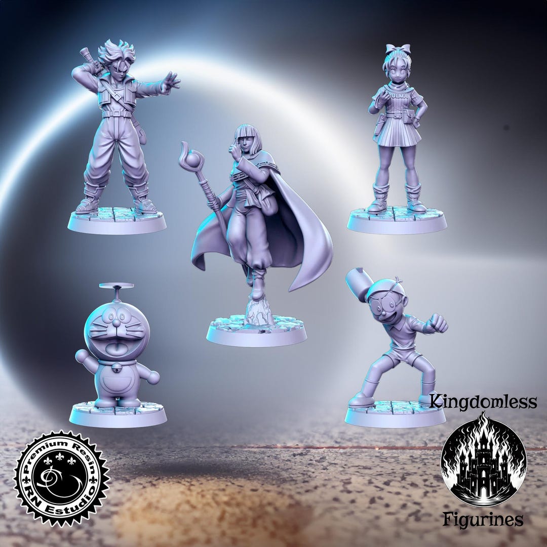 Anime Series Vol 6 Dnd Miniature Set, Resin Tabletop RPG Figures, RN ...