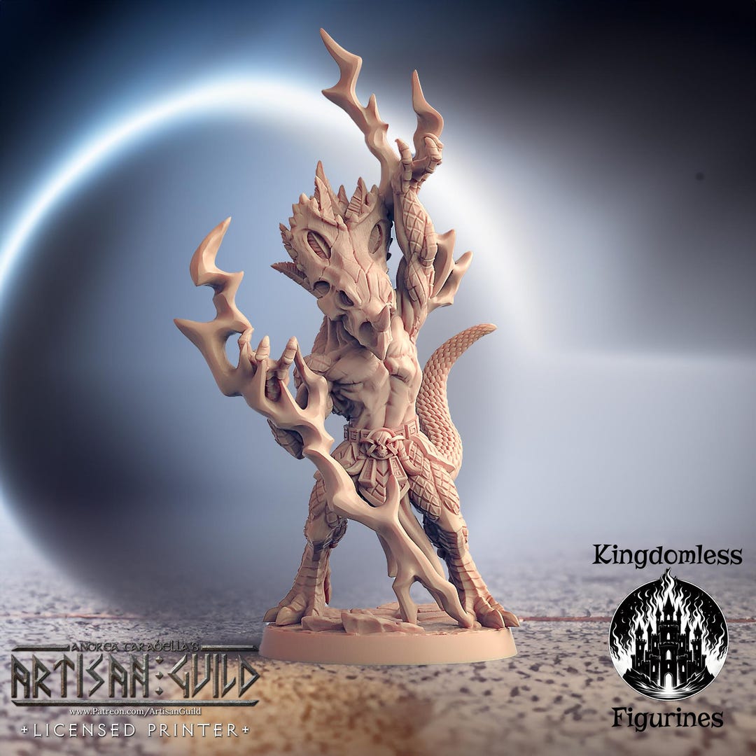 Lizardfolk Wizard Mini | Dnd Tabletop RPG Miniature | D&D Figurines ...