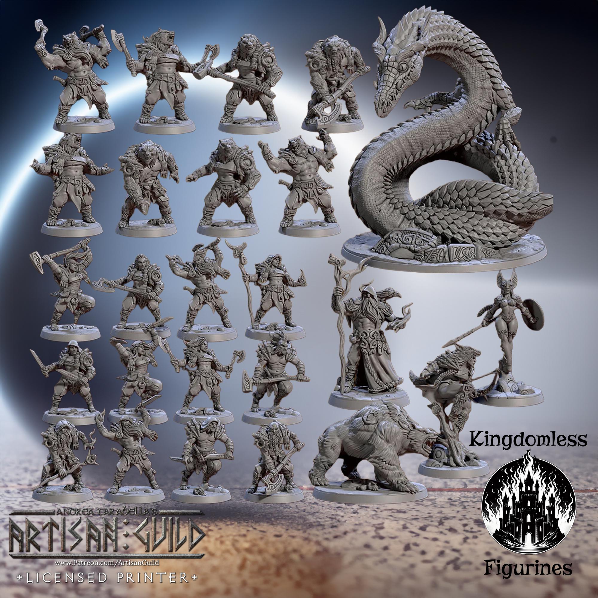 Northmen Saga II Dnd Miniature Set, Artisan Guild, Resin RPG Miniatures ...