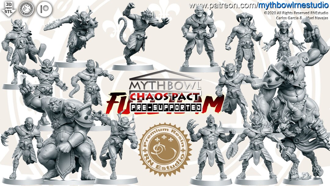 Mythbowl Chaos Pact Set Dnd Miniature, Tabletop RPG Dnd Mini, D&D ...
