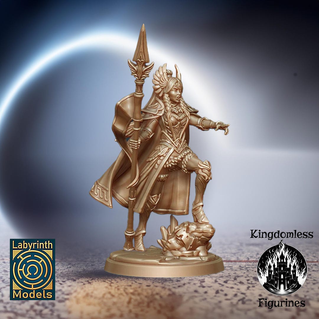 Winged Dark Valkyrie Champion Miniature, Dnd Tabletop RPG, Labyrinth ...