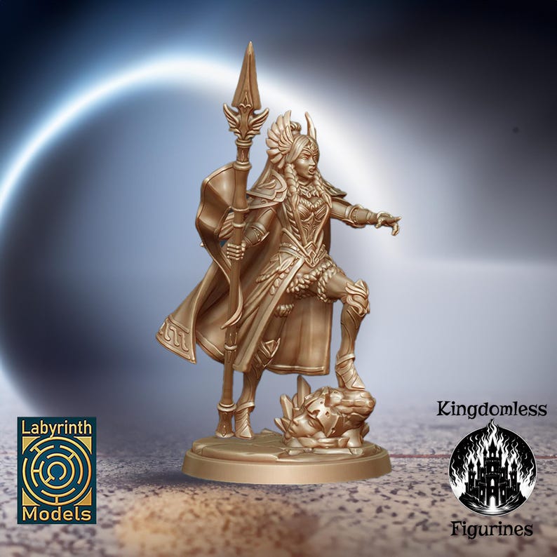 Winged Dark Valkyrie Champion Miniature, Dnd Tabletop RPG, Labyrinth ...
