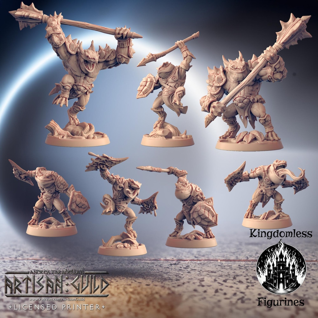 Swamp Frog Warrior Miniature | Artisan Guild Dnd RPG Mini - Etsy
