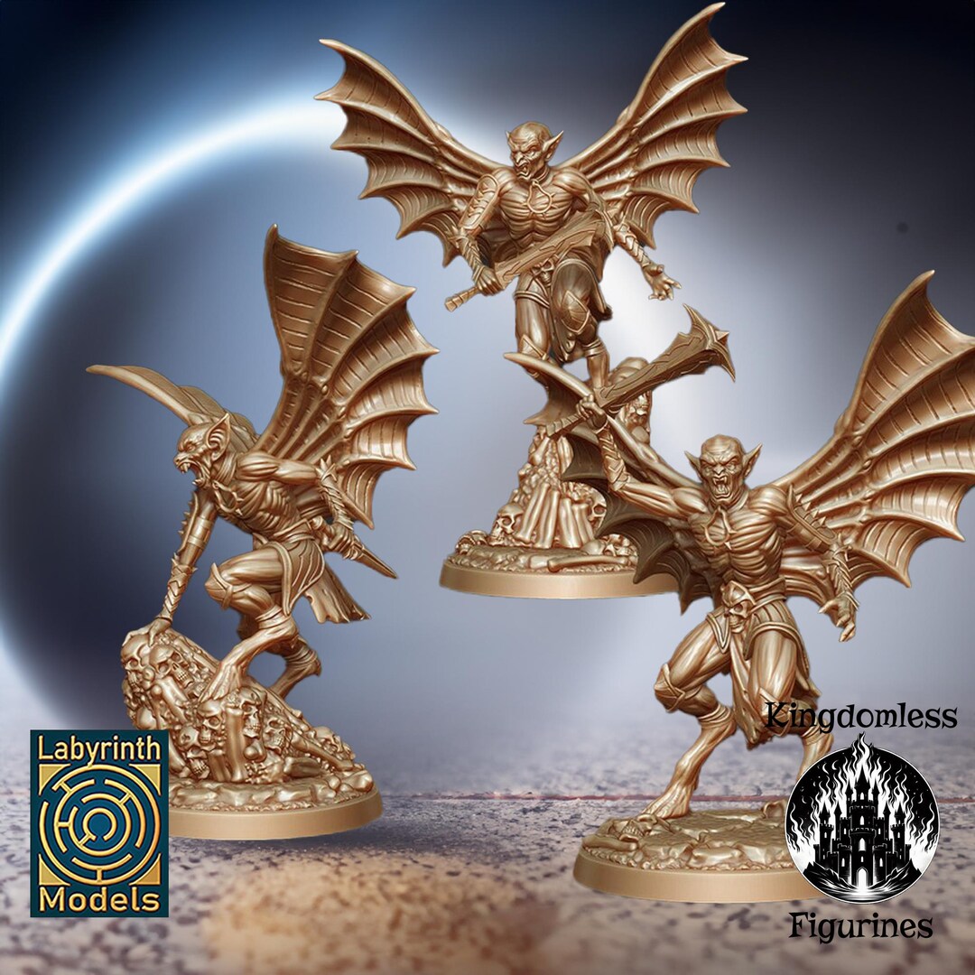 Winged Ghoul Dnd Miniature, Tabletop RPG Dnd Mini, D&D Figurines ...