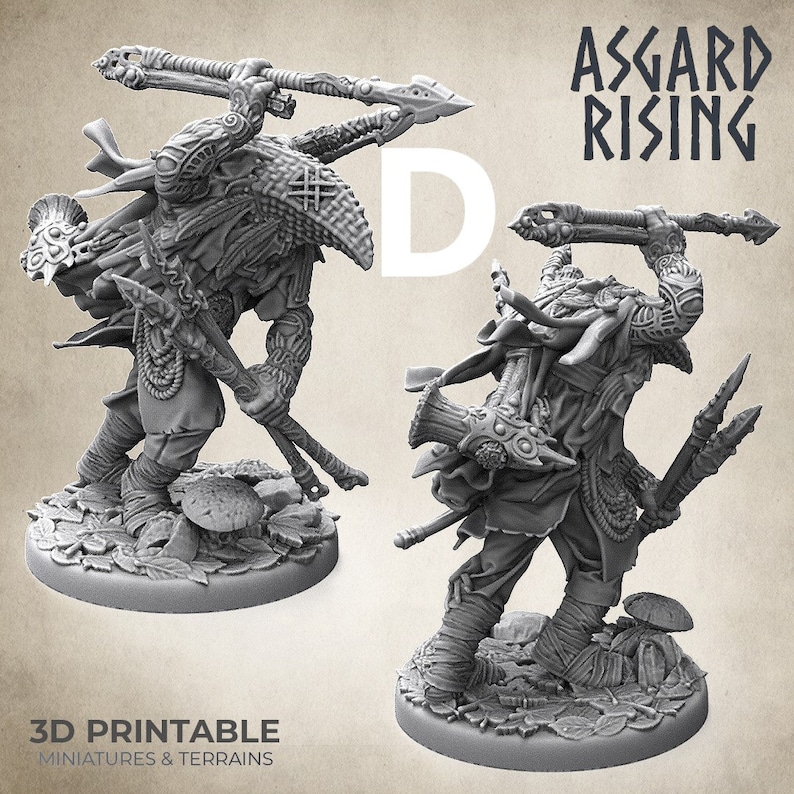 Viking Hunters DND Miniature | Dnd Tabletop RPG Mini | D&D Figurines ...