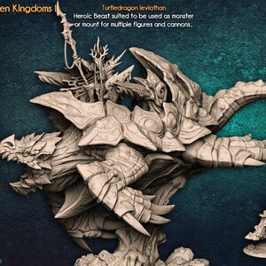 Sea Turtle Leviathan Dnd Miniature Tabletop RPG Dnd Mini D&D Figurines ...